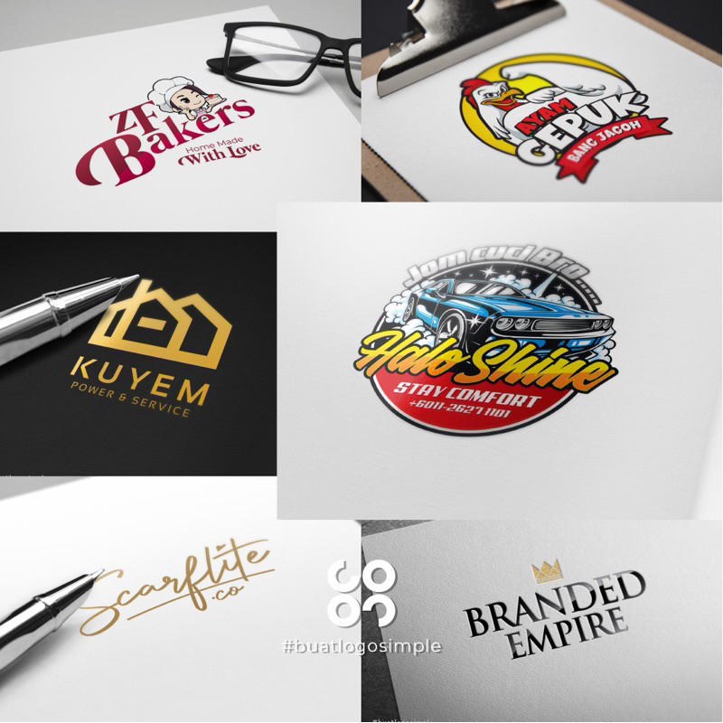 DESIGN LOGO SIMPLE COMPANY PRODUCT | Shopee Malaysia