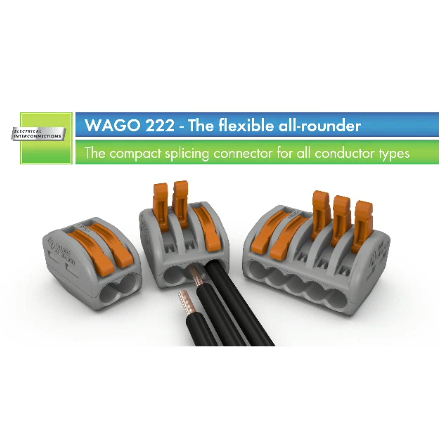 [READY STOCK] Wago 222-412 German Universal Connector Compact Wire Wiring Splicing Connector ...