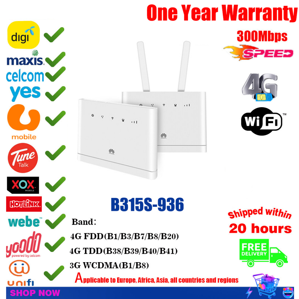 NEW Huawei Modem Modified B310-852 B315-936 Unlimited Hotspot Huawei ...