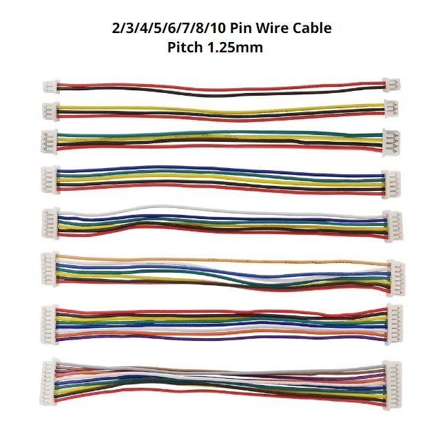 JST 1.25mm Pitch 2 to 6 Pin Male Plug Cable Same Reverse Direction Both ...
