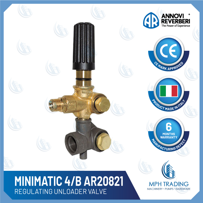 Annovi Reverberi AR20821 Minimatic 4/B 180Bar 2600Psi Regulating ...