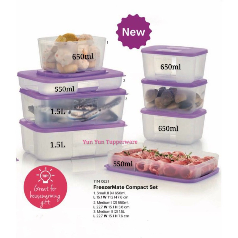 Tupperware Freezermate Compact set | Shopee Malaysia