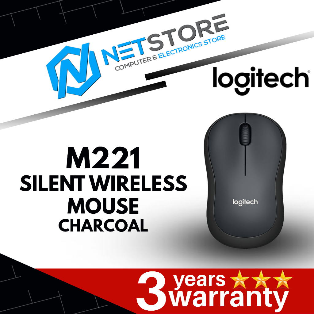 LOGITECH M221 SILENT WIRELESS MOUSE (CHARCOAL) - 910-004882 | Shopee ...