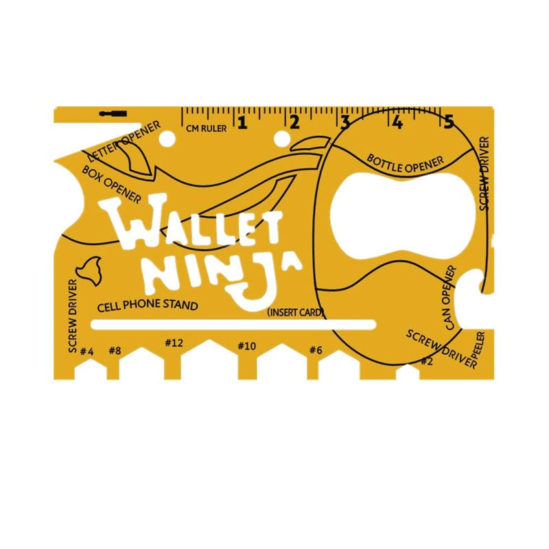 MKR Ninja Outdoor Multifunctional Stainless Steel Saber Army Tool Card ...