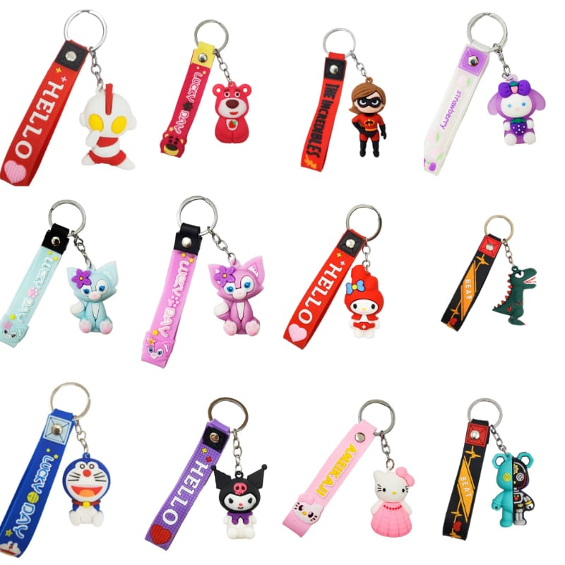 BIG Keychain Key Ring Cartoon Keychain Keyfob Portable Party Key chain ...