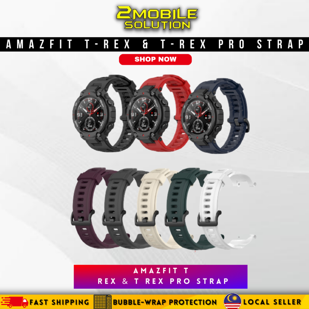 AMAZFIT T Rex & T Rex Pro Silicone Strap Smart Watch Band Replaceable ...