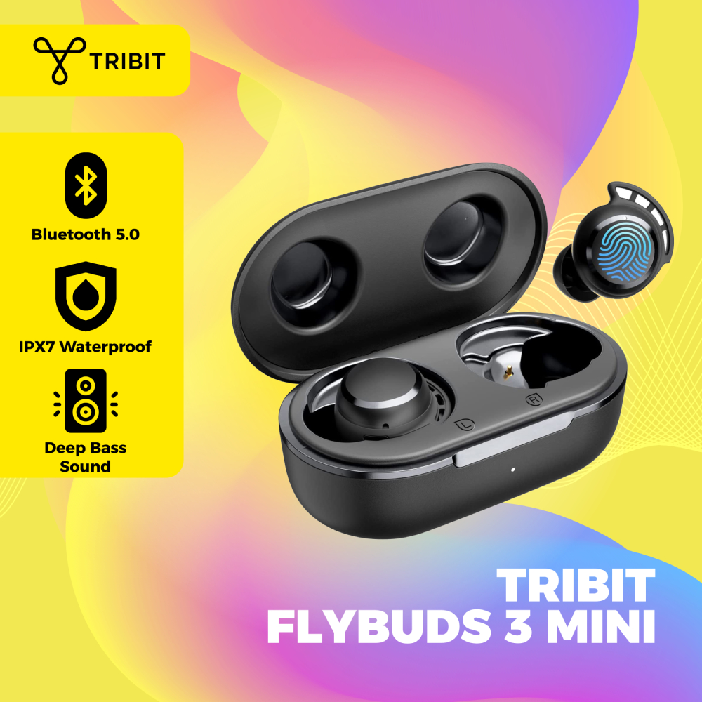 Tribit FlyBuds 3 Mini Wireless Earbuds IPX7 Waterproof Bluetooth 5.0 ...