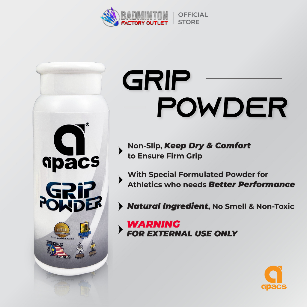 APACS Grip Powder - Anti Slip Non-Slip Grip Powder Yonex Grip Powder ...