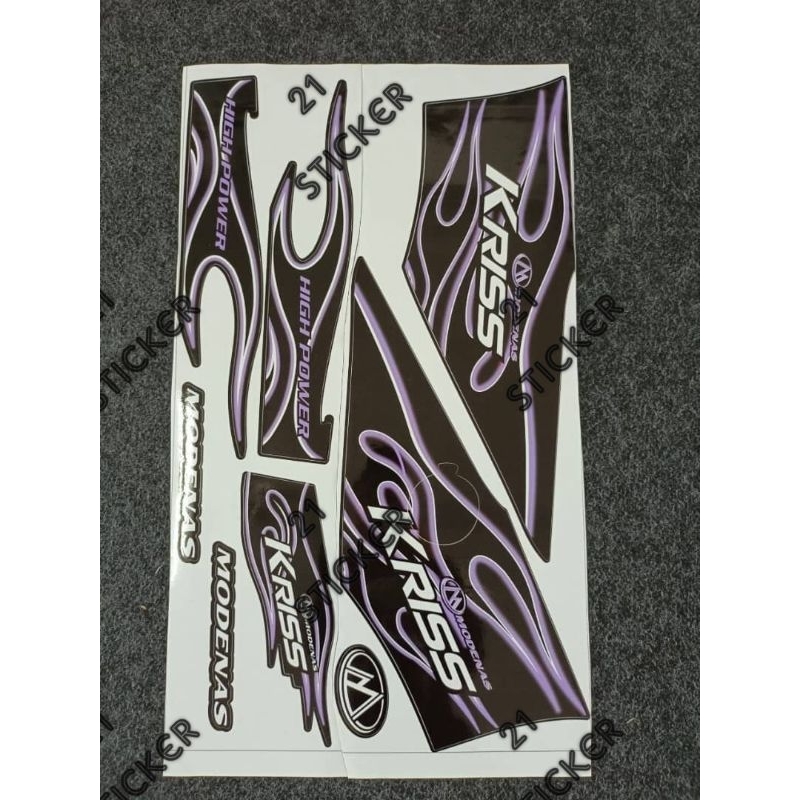 STICKER MODENAS KRISS 1,KRISS 2,KRISS 100,KRISS FL1,KRISS FL2 API ...