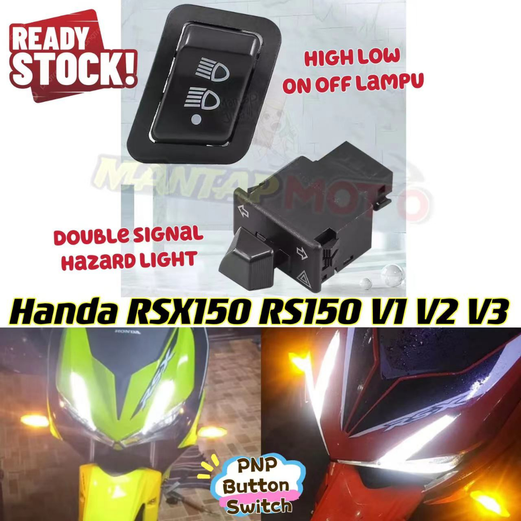 RSX150 RS150 V1 V2 V3 BUTTON SWITCH LAMPU ON OFF 3 STEP SUIS HAZARD ...