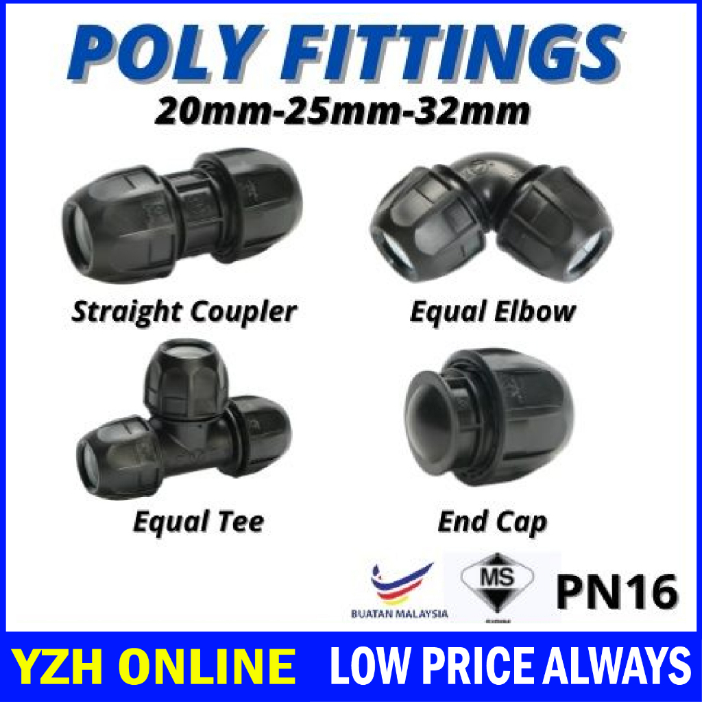 HDPE Poly Fitting Poly Pipe Connector Smart Coupler Elbow Tee End Cap ...