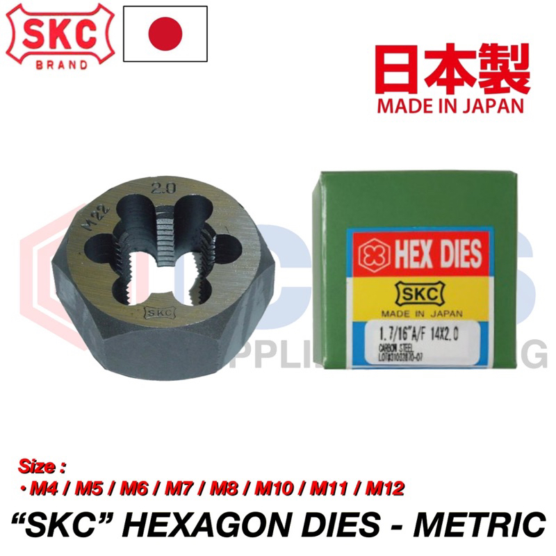 (100% JAPAN) SKC HEXAGON DIES - METRIC CARBON STEEL 839 (M4 - M12) 🇯🇵 MADE IN JAPAN | Shopee ...