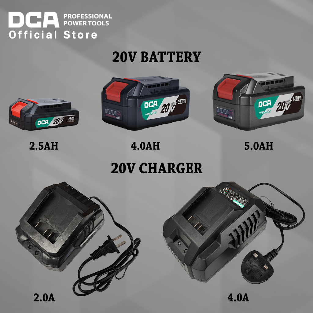 DCA Battery & Charger For Cordless Product (20V) | Shopee Malaysia