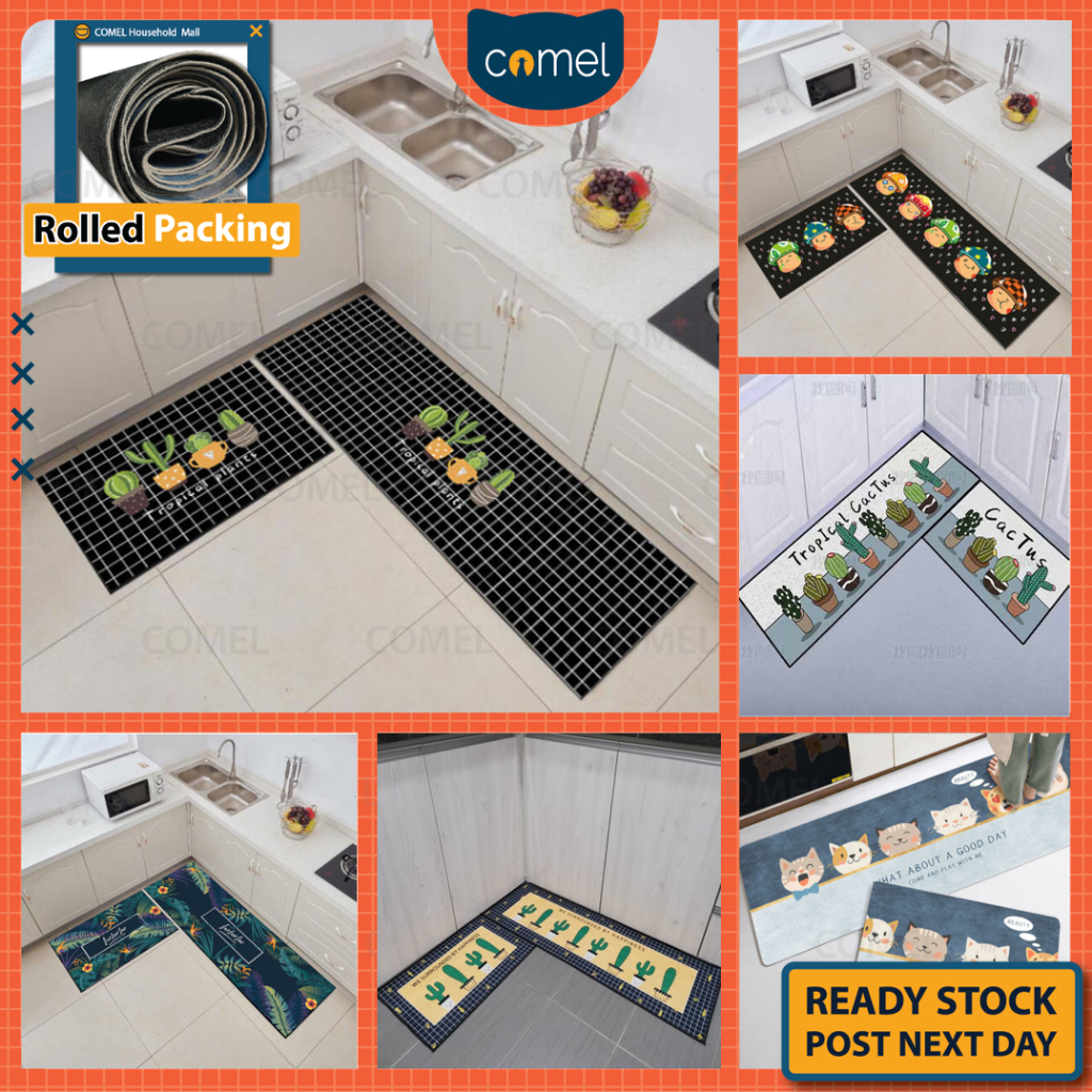 🐱COMEL🐱 1 Set [2 in 1] Nature Pattern 3D Printing Modern Design Kitchen ...