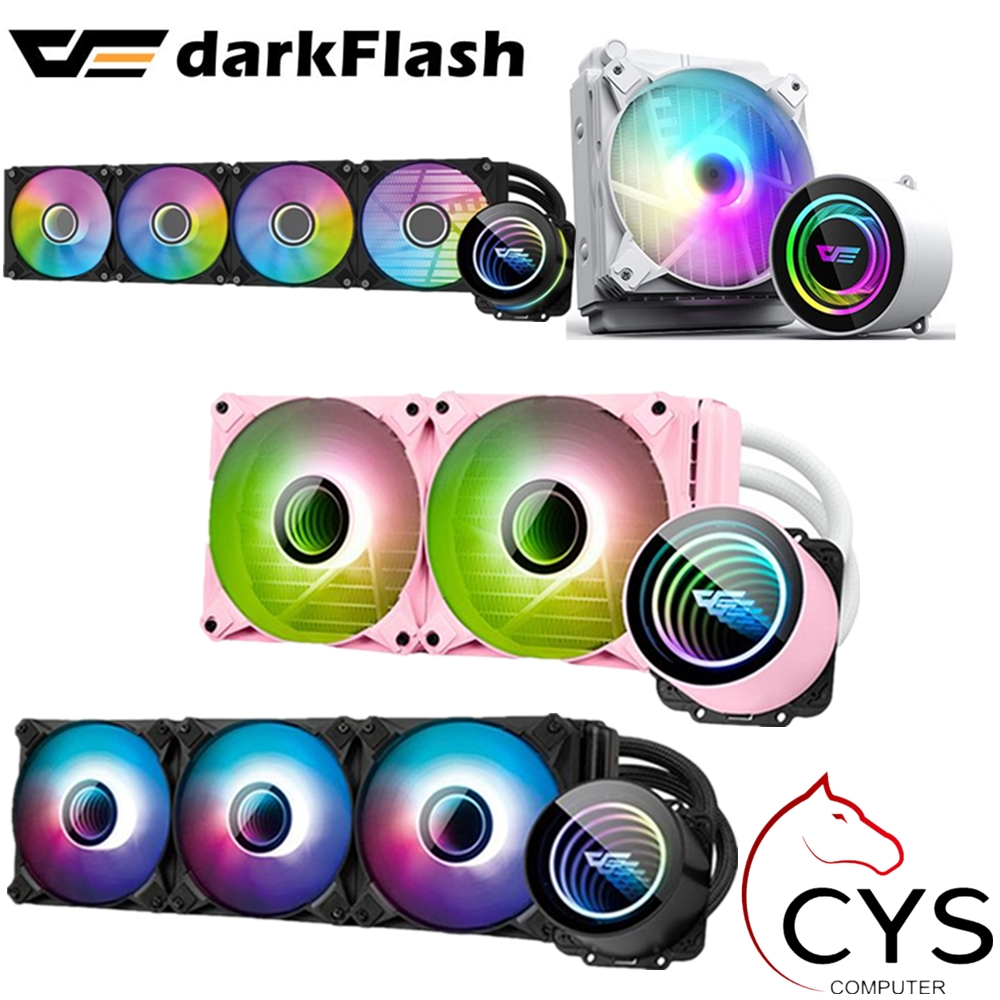 AIGO DARKFLASH TWISTER DX 120/ 240/ 360/ 480 V2 ARGB AIO CPU LIQUID ...