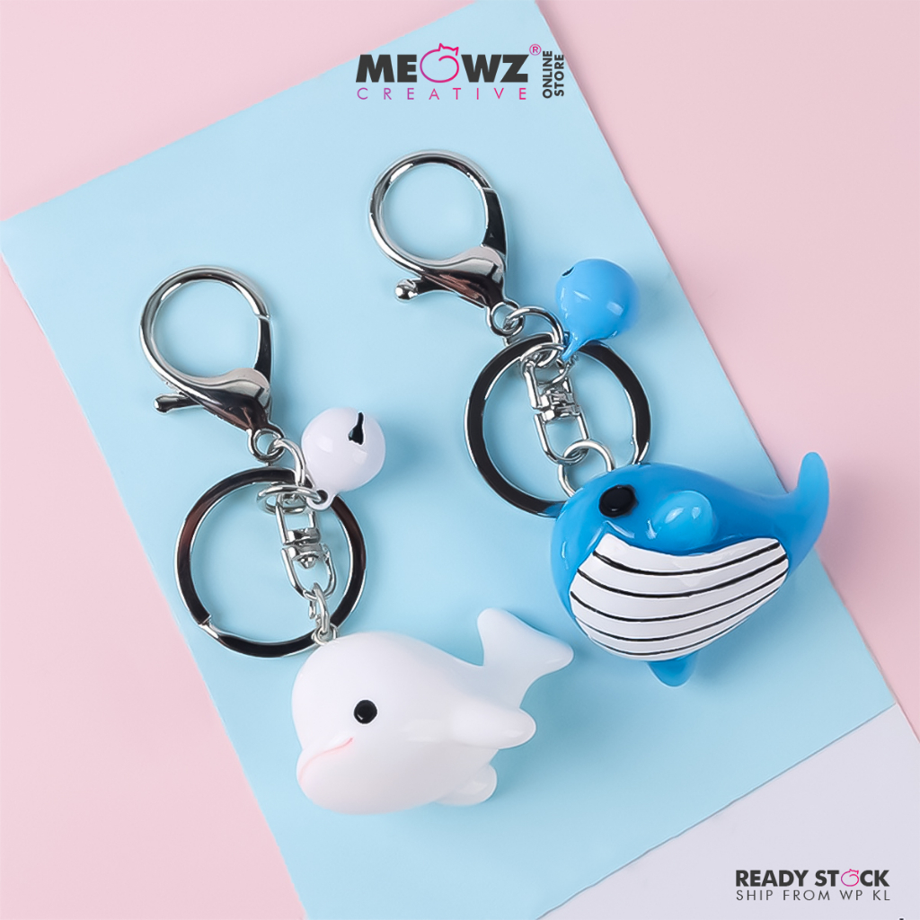 Cute Dolphin Whale with Bell Keychain | Shopee Malaysia