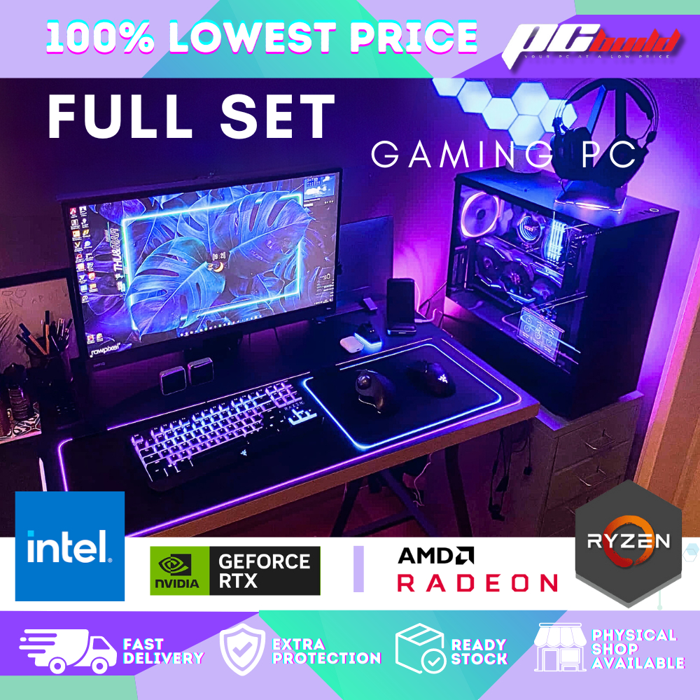 GAMING PC PC GAMING GAMING COMPUTER DESKTOP CPU | Shopee Malaysia
