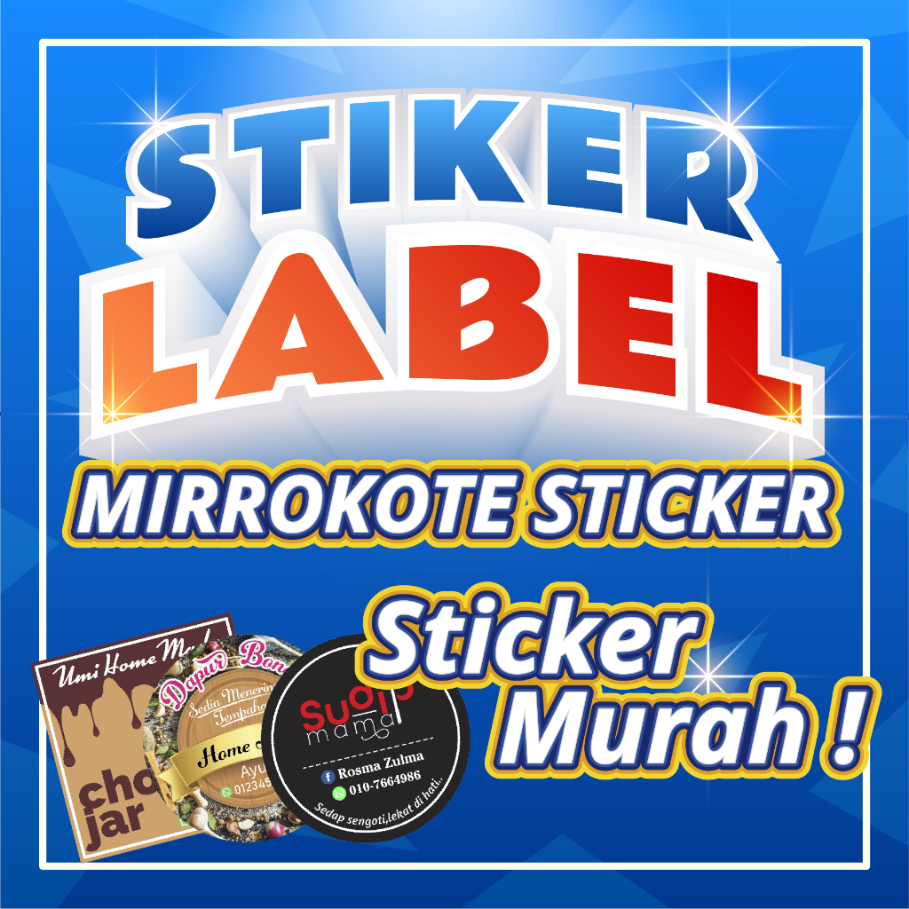 Sticker Produk - Tempah Stiker - Stiker Murah - Stiker Cun - Stiker ...