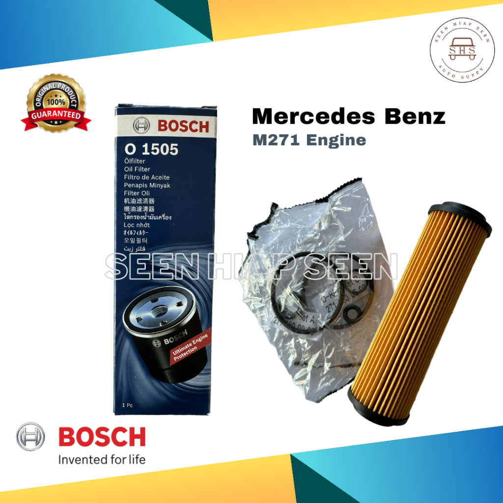 BOSCH Oil Filter O1505 0986AF1505 for Mercedes Benz M271 Engine ...