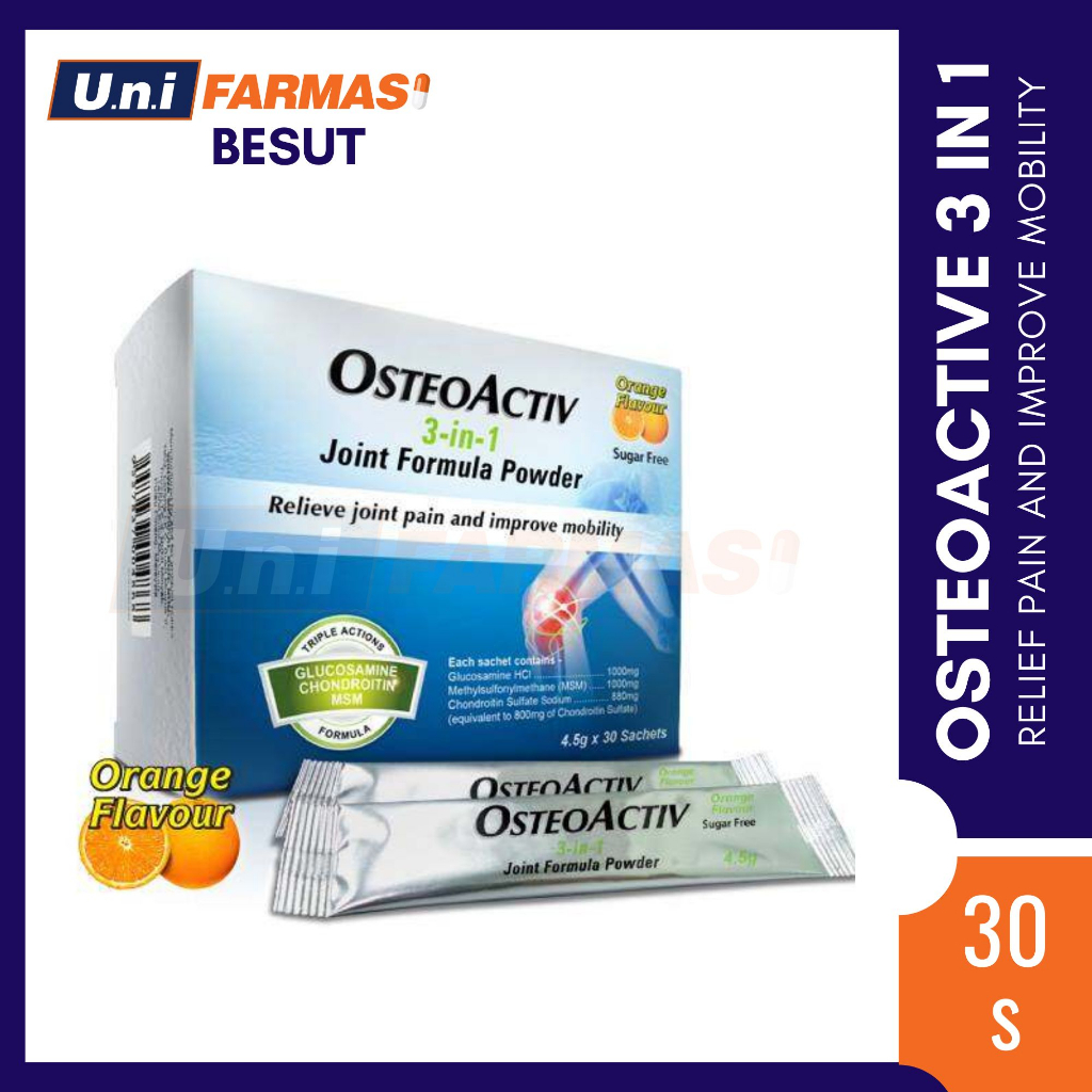 OSTEOACTIV 3-in-1 Joint Formula 30 Sachets Used as adjuvant therapy for ...