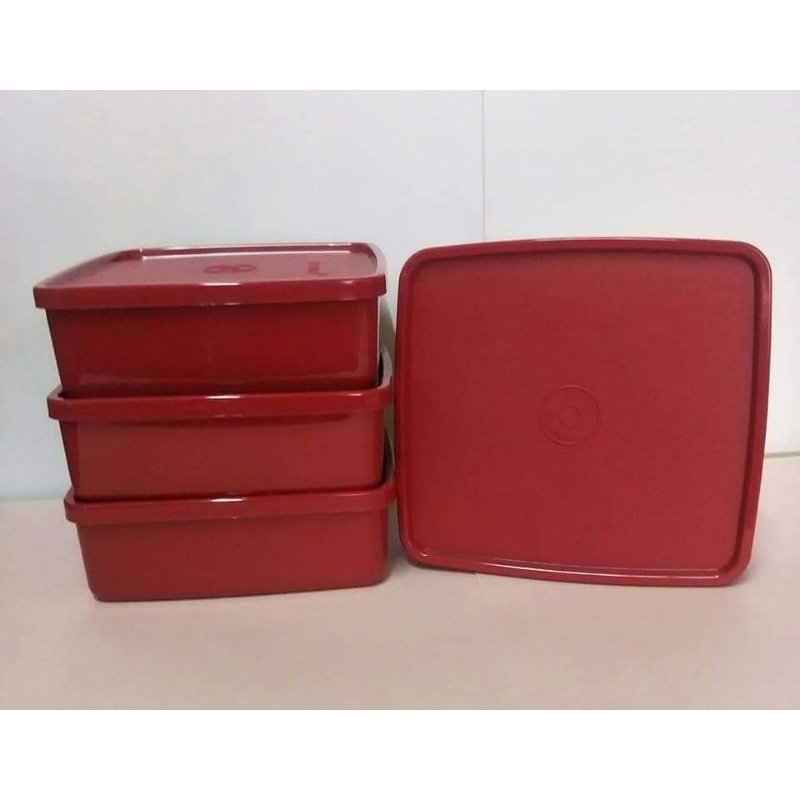 Tupperware Large Square Away 620ml Lunch Box/ 140ml Mini Square Away ...