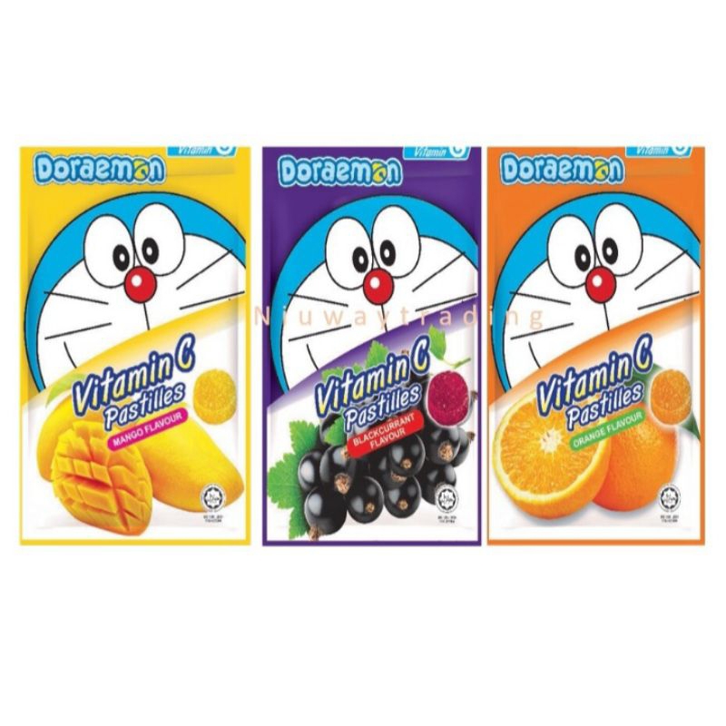 Doraemon Vitamin C Pastilles (Orange/Mango/BlackCurrant) | Shopee Malaysia