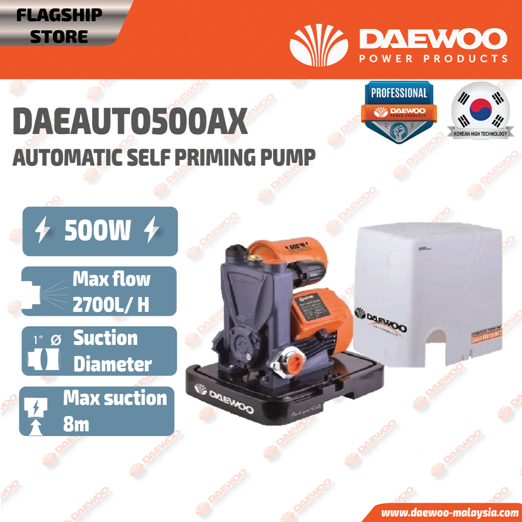 DAEWOO AUTOMATIC BOOSTER WATER PUMP DAEAUTO500AX | Shopee Malaysia