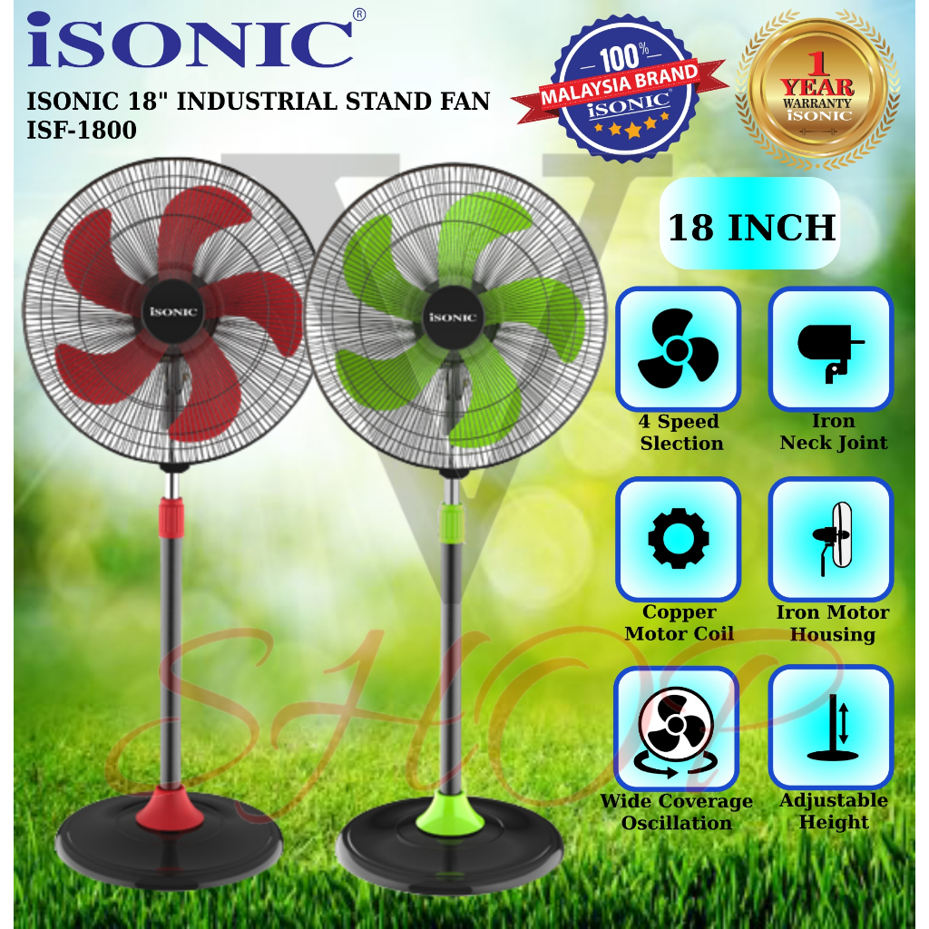 ISONIC 18" INDUSTRIAL STAND FAN ISF-1800 | Shopee Malaysia