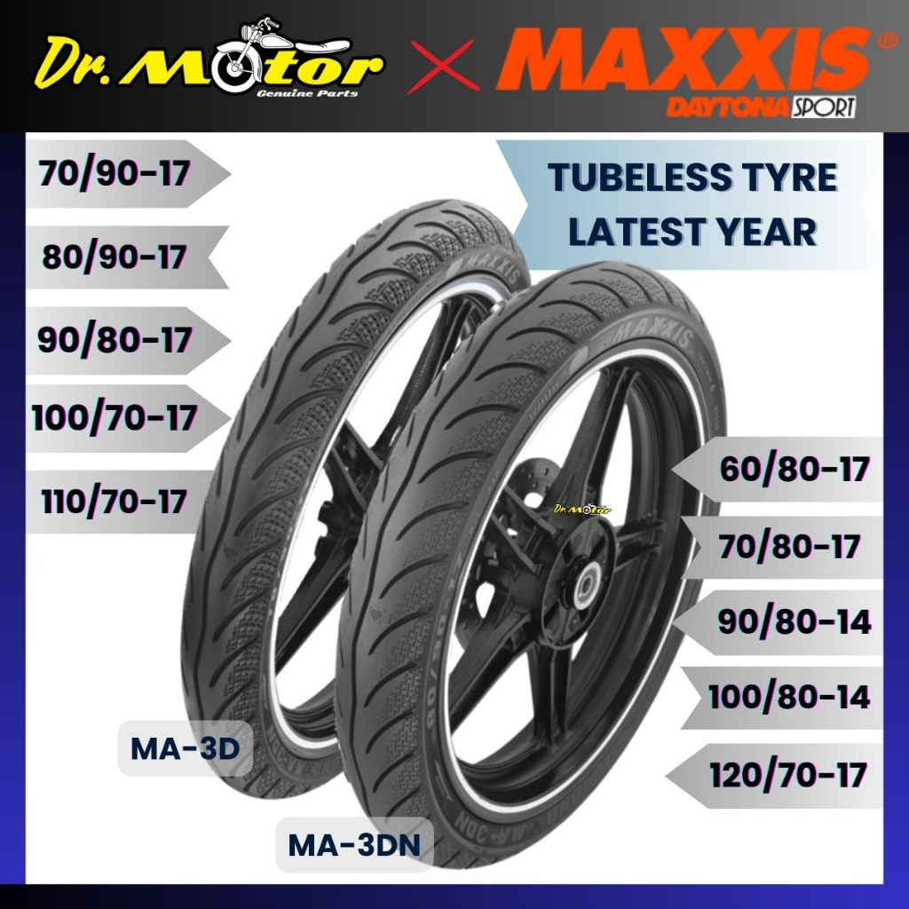 MAXXIS DIAMOND Tyre Tubeless 70 90 80 60 110 120 100 17 14 Tayar Motor ...