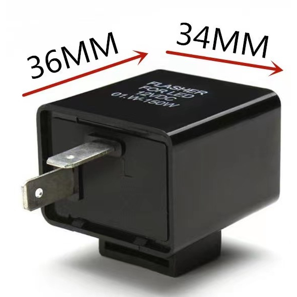 2 Pins Signal Flasher Relay Adjustable LED Blinker Relay Hazard Signal ...