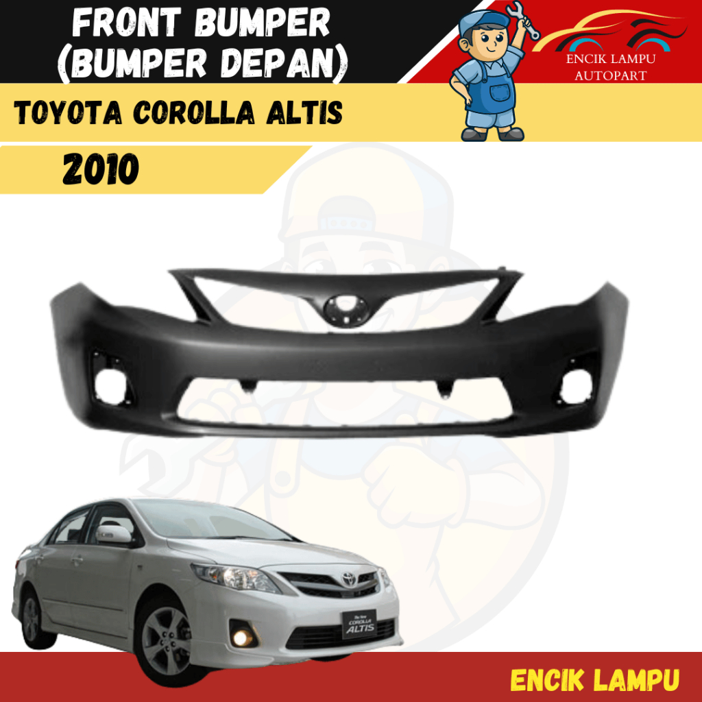 TOYOTA ALTIS MODEL 2010 FRONT BUMPER DEPAN GOOD QUALITY 100% NEW BARU ...