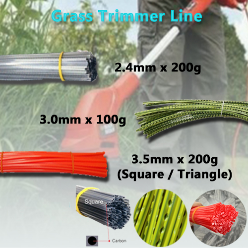 Heavy Duty Triangle / SEGI EMPAT💎 Shape Nylon Grass Trimmer Line / Tali Mesin Rumput GRASS ...