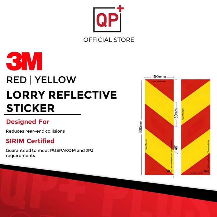 [100% ORIGINAL] 3M DIAMOND GRADE LORRY HORIZONTAL REFLECTIV LABLE ...