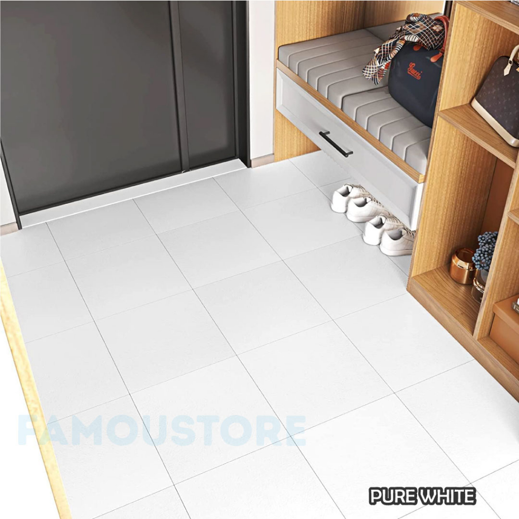 Marble Tiles Self Adhesive PVC Floor Sticker Lantai Vinyl Flooring ...