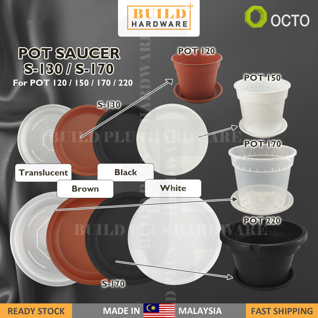 OCTO Saucer / Pot Tray S130 S170 (Diameter 13cm/17cm) Plastic Lapik ...