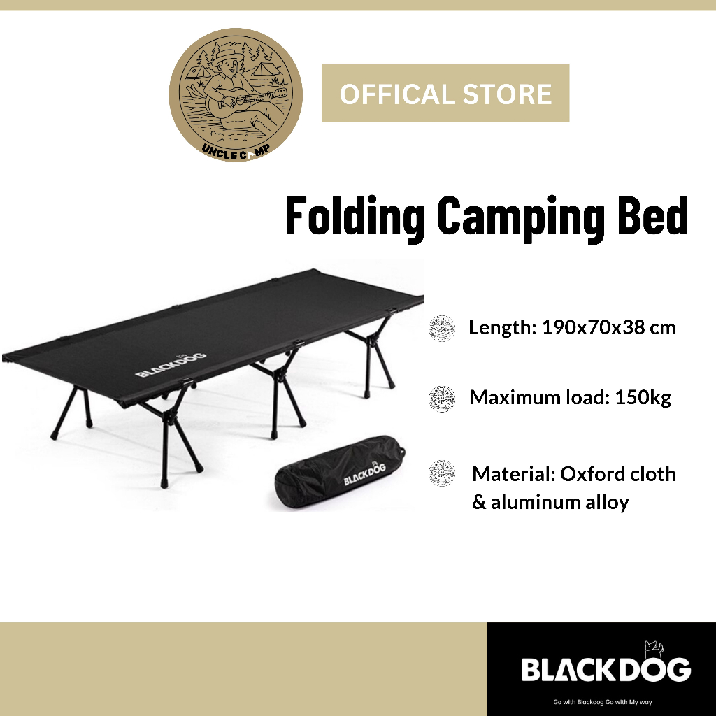 Blackdog aluminium alloy single folding bed black Portable Tactical bed ...
