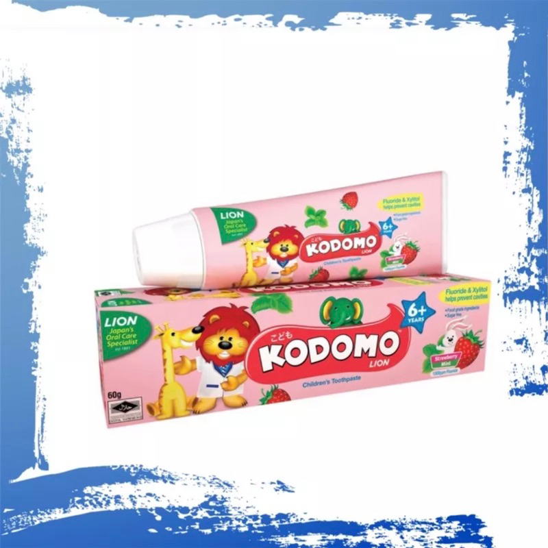 KODOMO Lion Toothpaste Strawberry Mint 6+ Years 60g (Exp: 2025 ...