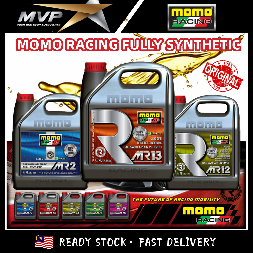 Momo Racing Fully Synthetic Power Engine Oil 0W-20 0W-30 5W-30 5W-40 ...
