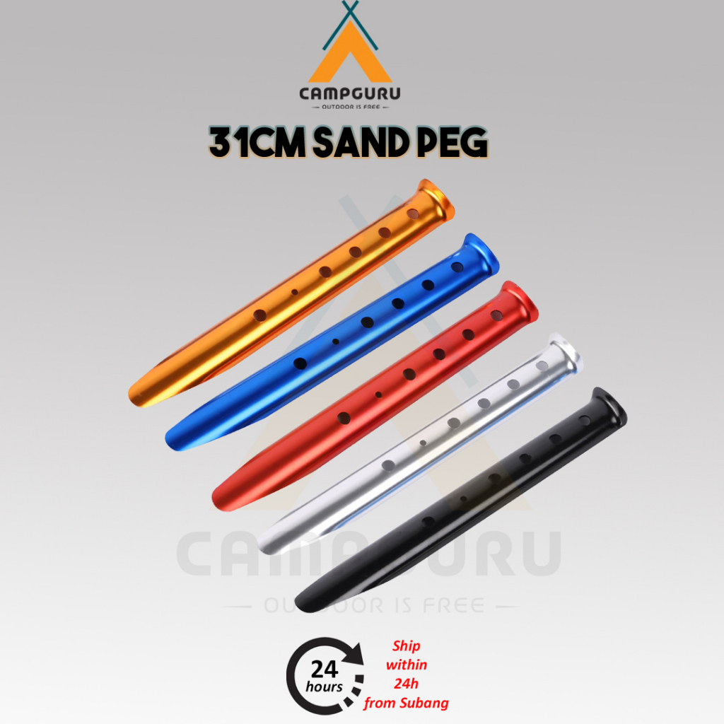 CAMPGURU 31cm Sand Peg Aluminum Spikes for Tents Portable Fixing Stake ...