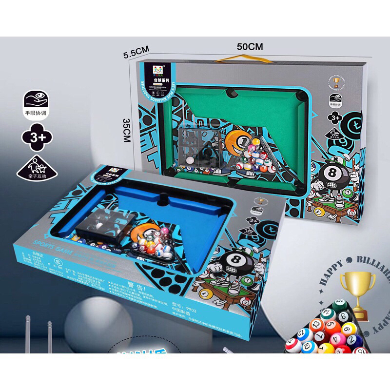 Mini Tabletop Pool Table Billiard Game Sets Pool Table Family Game ...