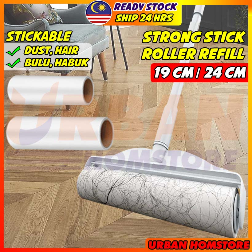 19/24CM Sticky Lint roller refill mop Roller habuk Extra stick Hair Pet ...