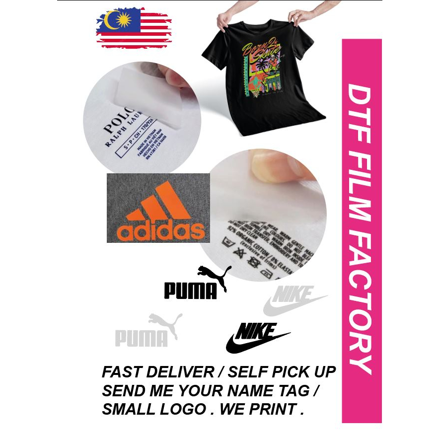 NAME TAG / SMALL LOGO / LABEL / STICKER ON SHIRT | Shopee Malaysia