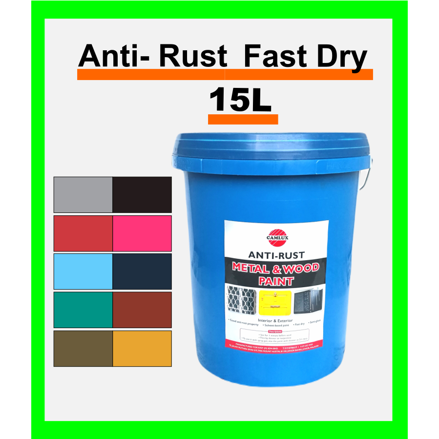 Camlux Metal Paint 15L (15Liter) Metal Paint Anti-rust Paint Cat Besi ...