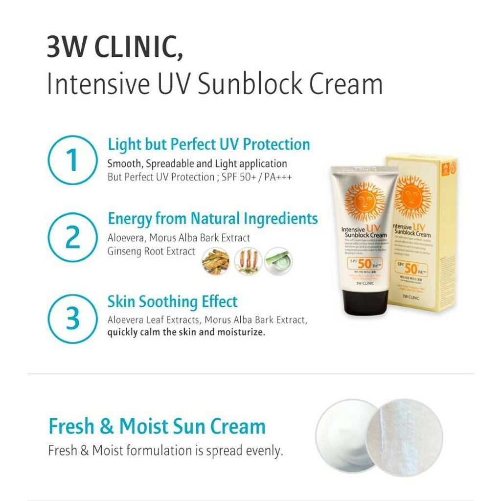 Intensive UV Sunblock Cream SPF50+ PA+++ (70ml) | Shopee Malaysia