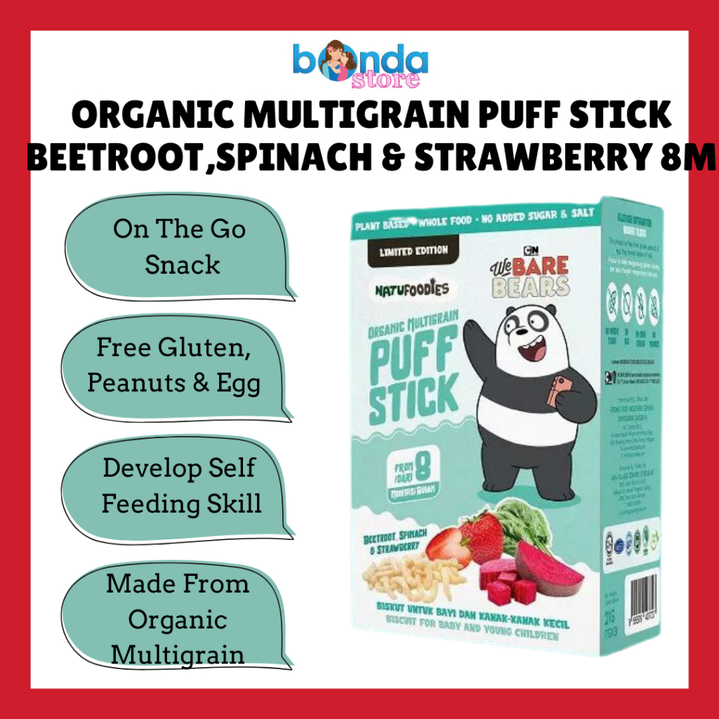 Natufoodies Limited Edition Organic Multigrain Puff Stick Beetroot ...