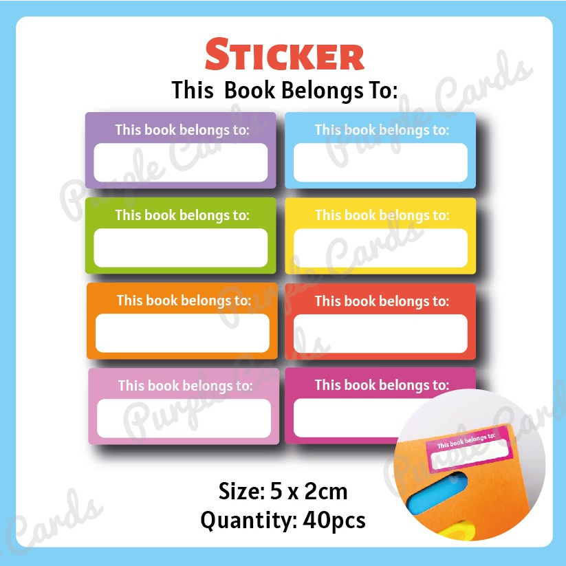 Sticker This Book Belongs To Label | Shopee Malaysia