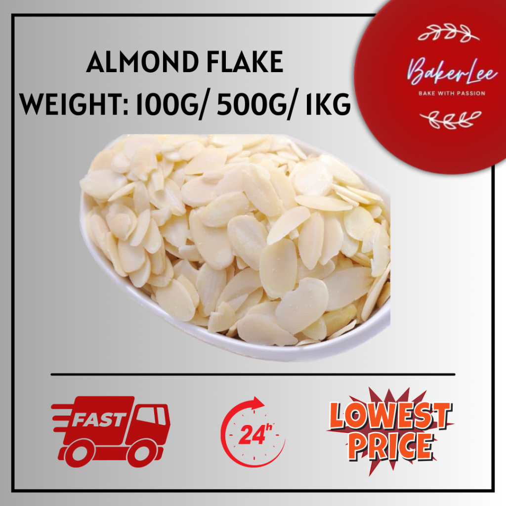 ALMOND FLAKES / ALMOND SLICE BADAM KEPING 杏仁片 100G 500G 1KG | Shopee Malaysia