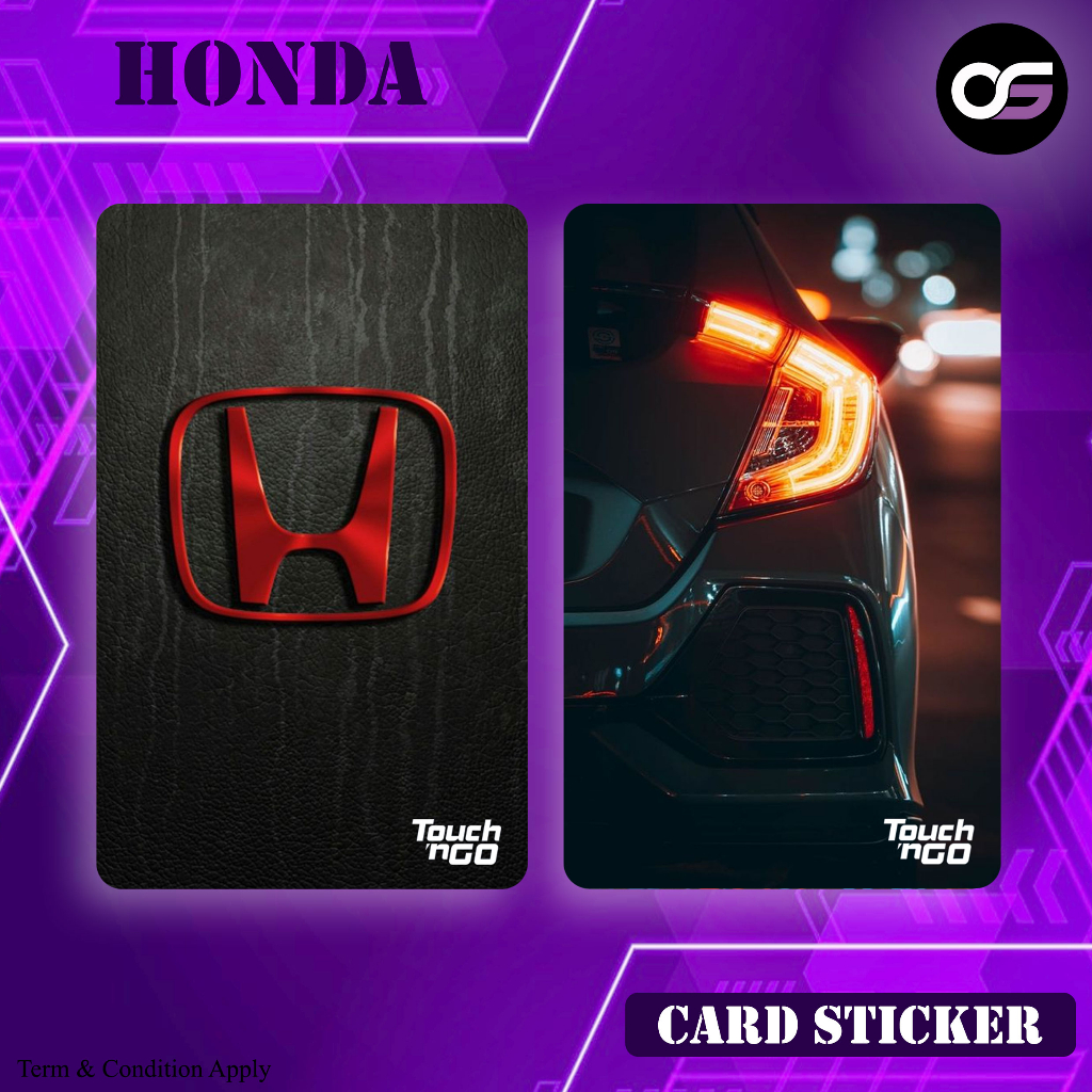 HONDA - Touch n Go Card Sticker Cover (Waterproof, High Quality) ,TNG ...