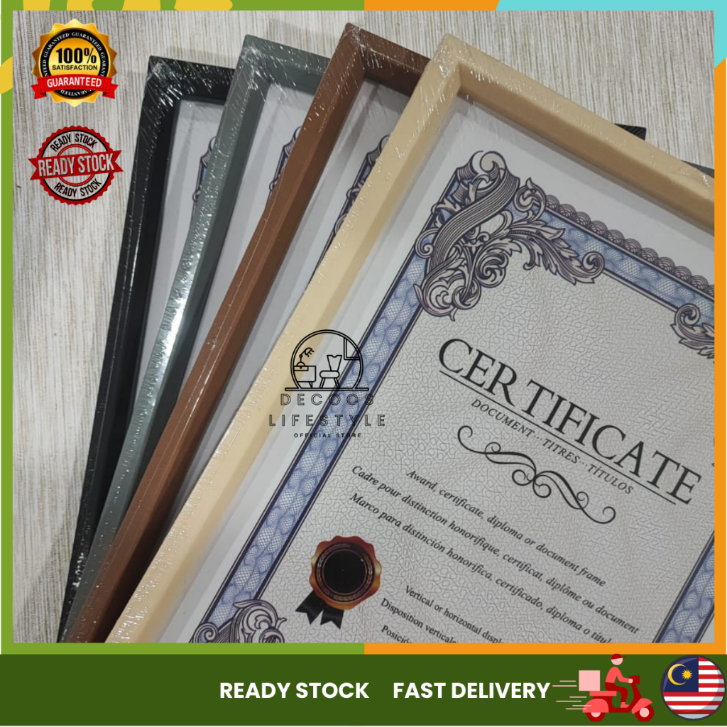 Frame Murah Certificate Frame A4 Document Frame Hiasan Dinding Photo ...