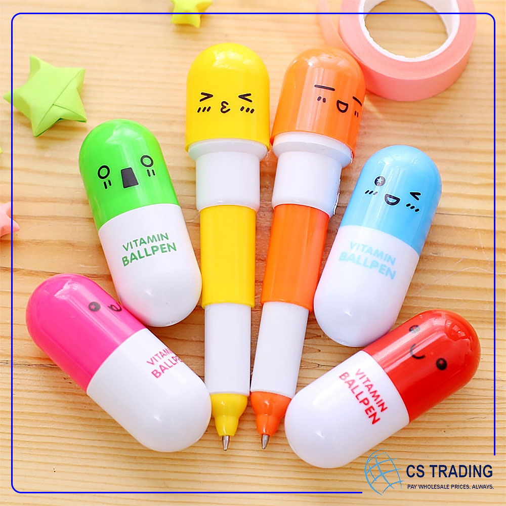 Cute Mini Vitamin Capsule Ball Pen Gifts Capsule Retractable Pen ...